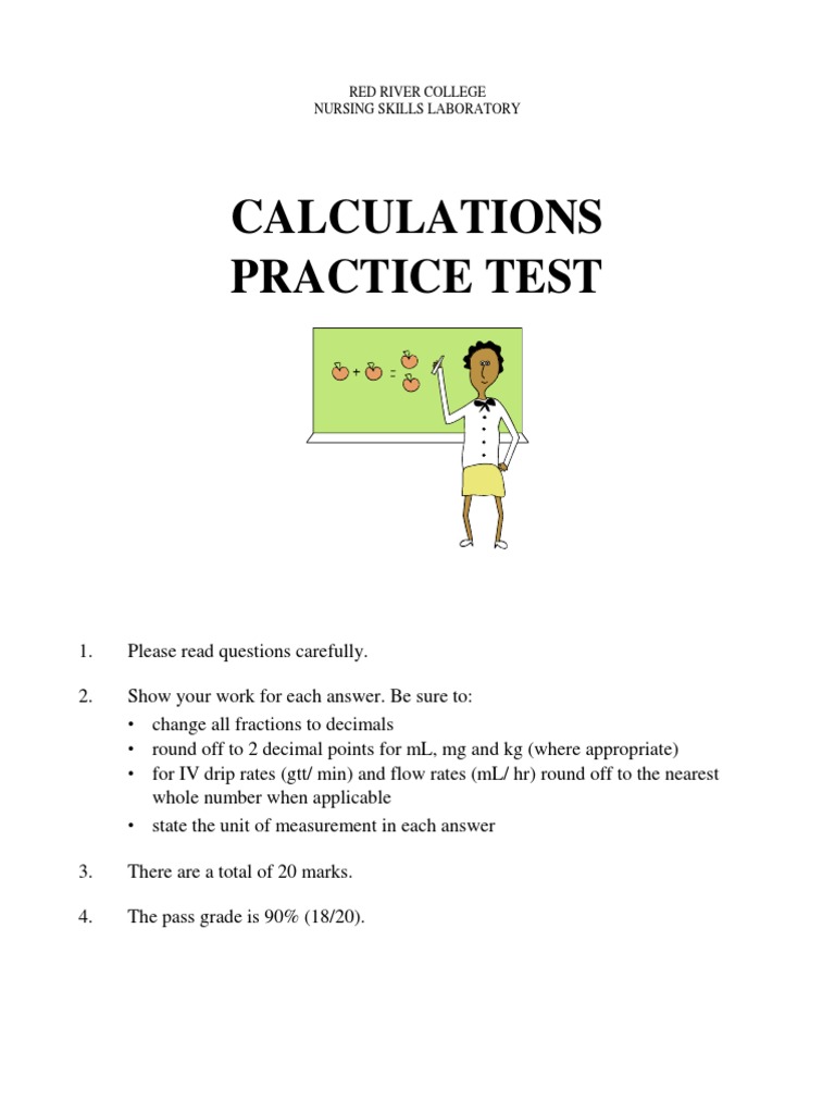 8-PracticeTest Dosage Cal | PDF | Dose (Biochemistry) | Chemistry