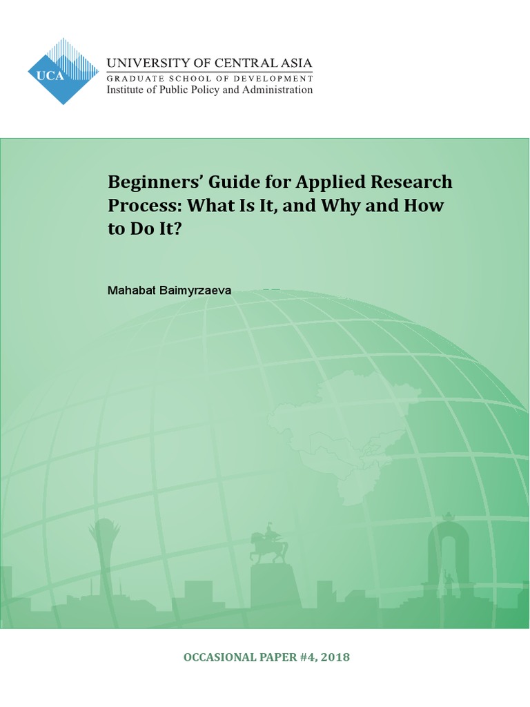 Research Beginners Guide For Applied Research Process | PDF | Validity ...