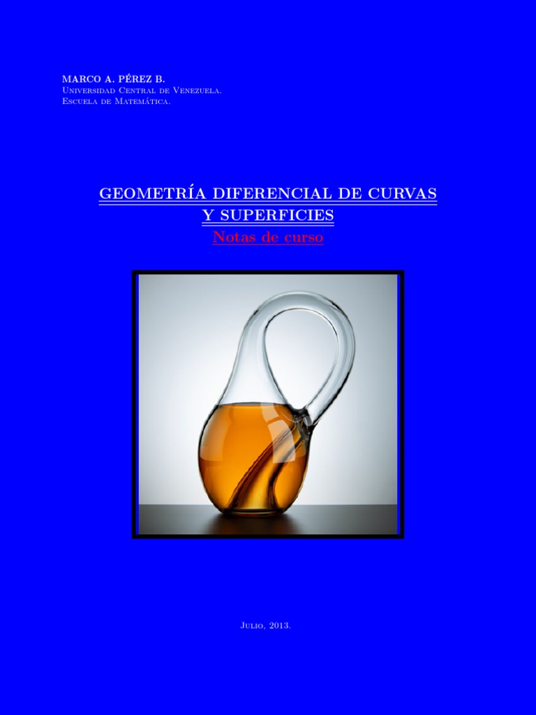 GEOMETRÍA DIFERENCIAL DE CURVAS Y SUPERFICIES Notas de Curso PDF | PDF | Curva | Geometría analítica