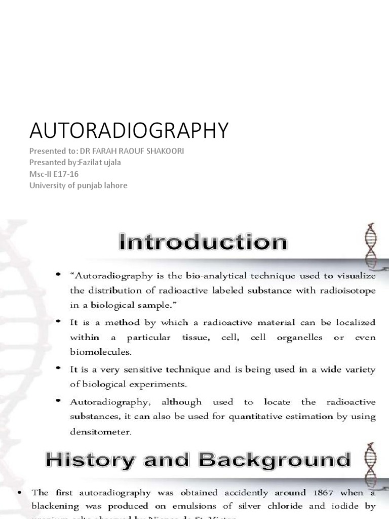 Understanding Autoradiography Techniques | PDF