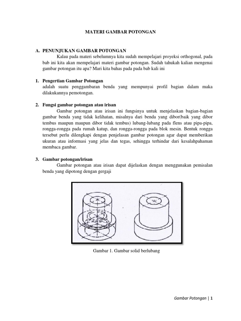 Gambar Potongan dan Penjelasannya | PDF