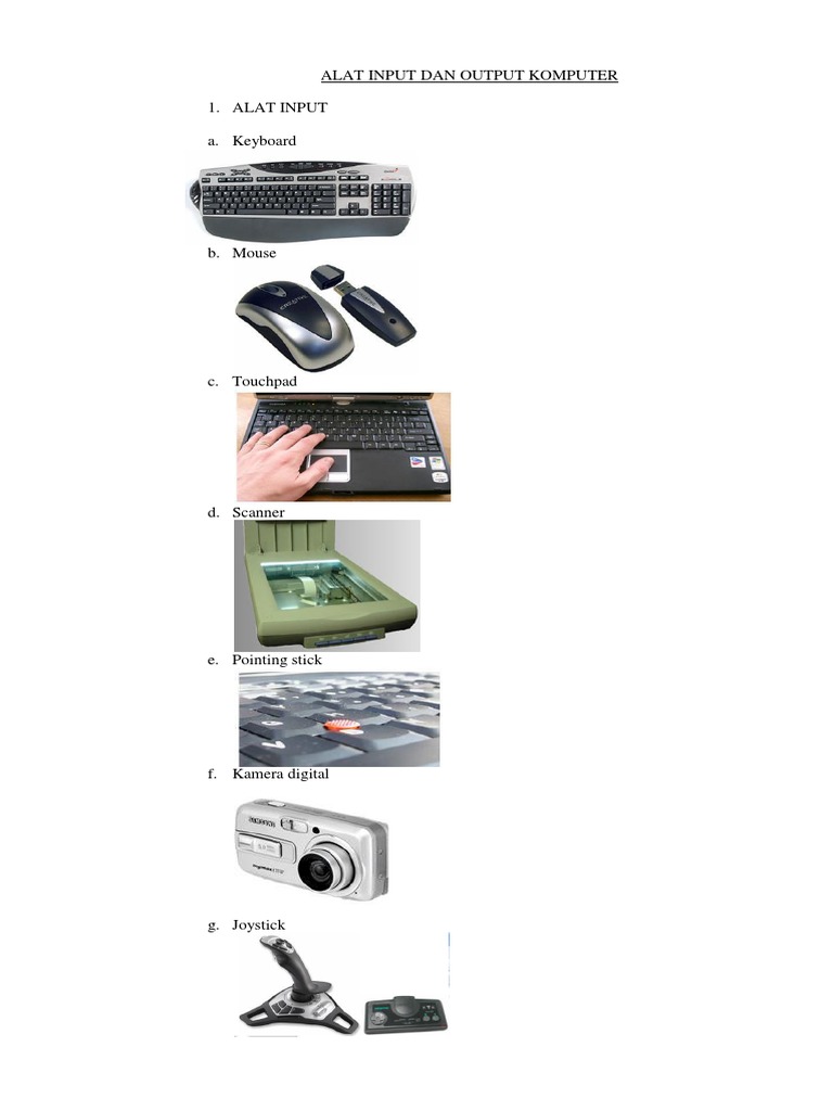 Alat Input Dan Output Komputer, Ram Dan Processor | PDF