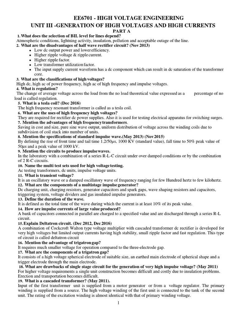 High Voltage Generation Techniques | PDF | Rectifier | Capacitor