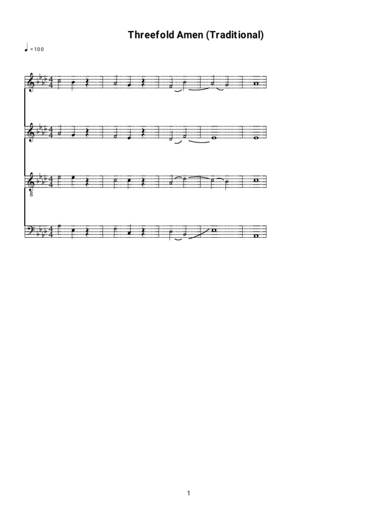 Threefold Amen Sheet Music | PDF