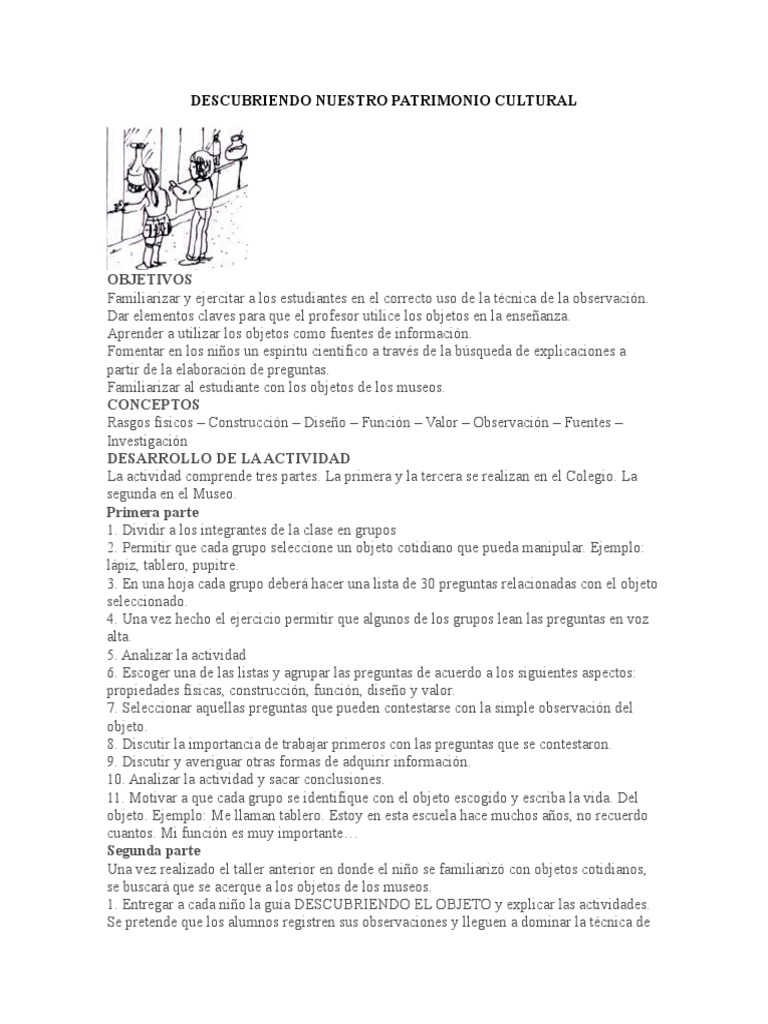 Descubriendo Nuestro Patrimonio Cultural | PDF | Museo | Diseño