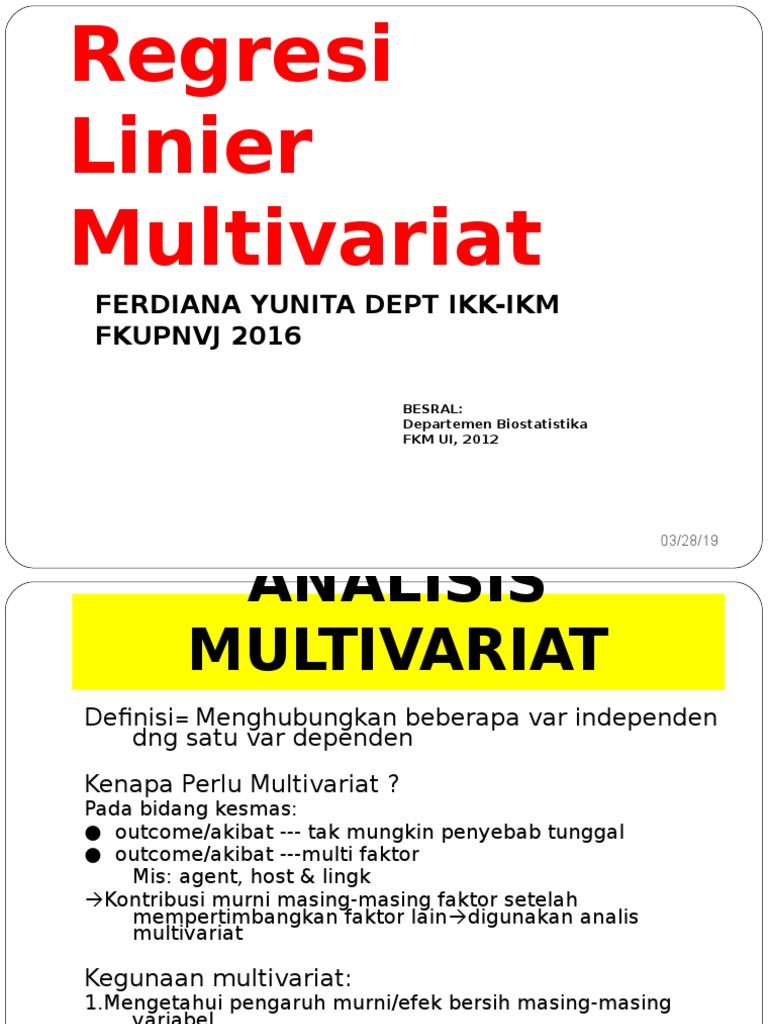 Multivariat - Regresi - Linier | PDF