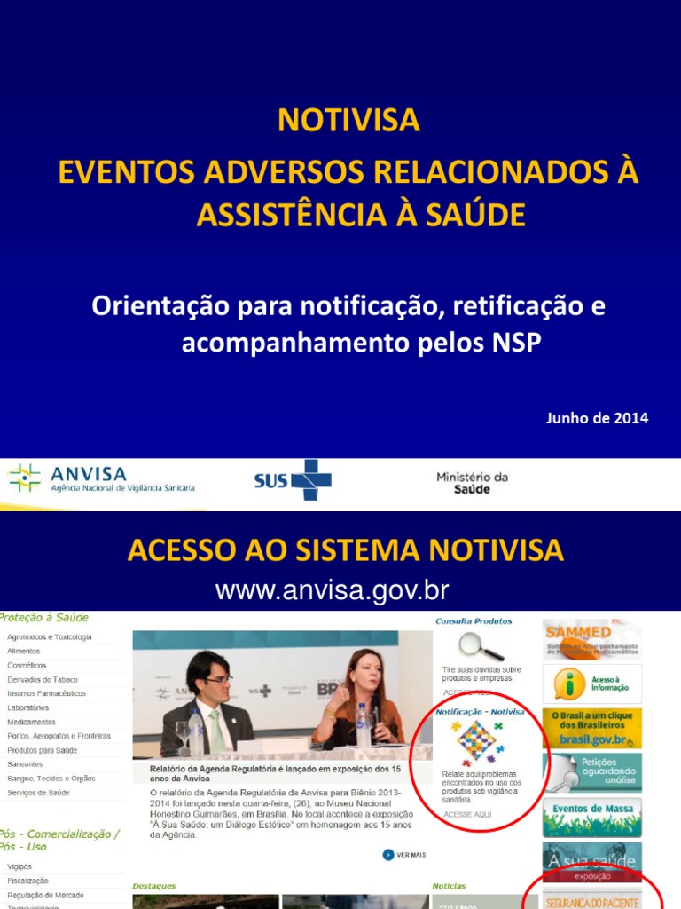 NOTIVISA Passo A Passo | PDF | Bem-estar | Médico