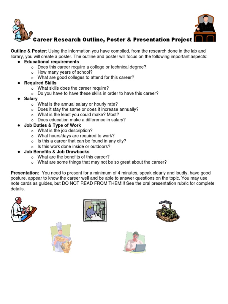Career Research Poster Project Instruction Sheet | PDF | Learning ...