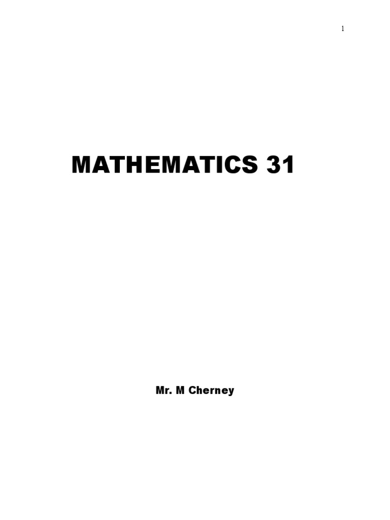 Mathematics 31: Mr. M Cherney | PDF | Trigonometric Functions | Sine