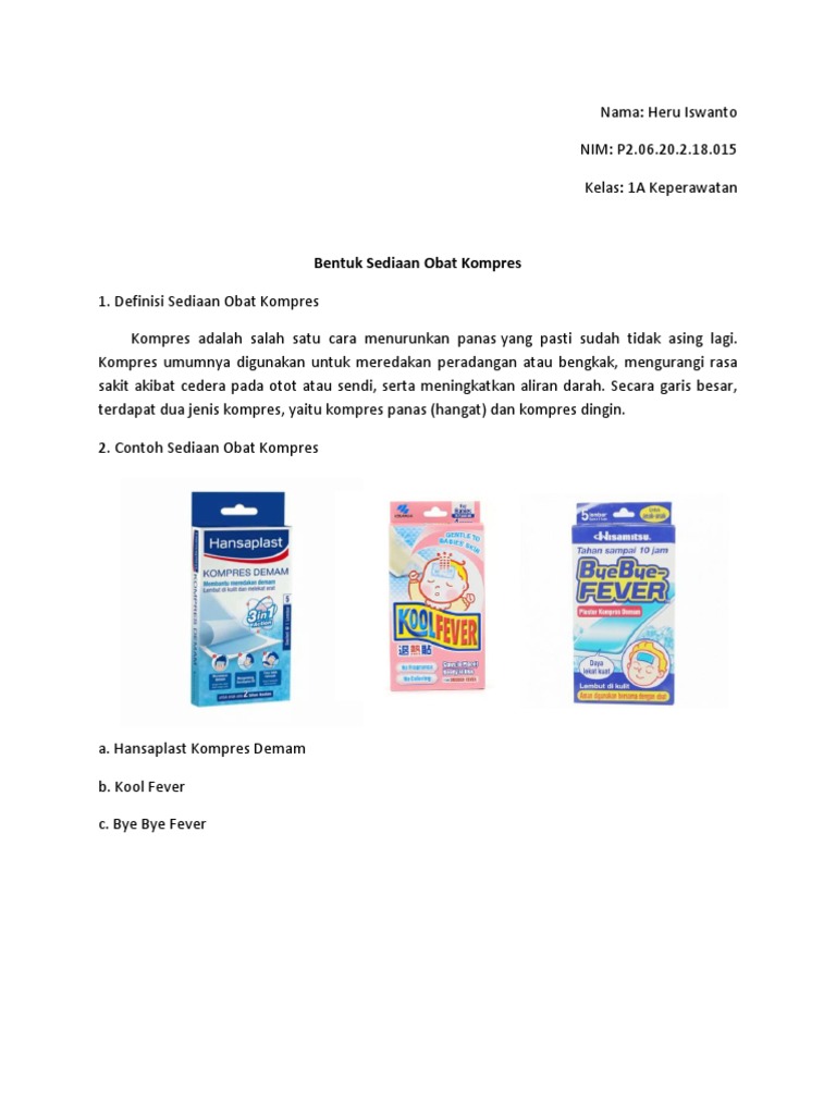 Sediaan Obat Kompres - Heru Iswanto | PDF