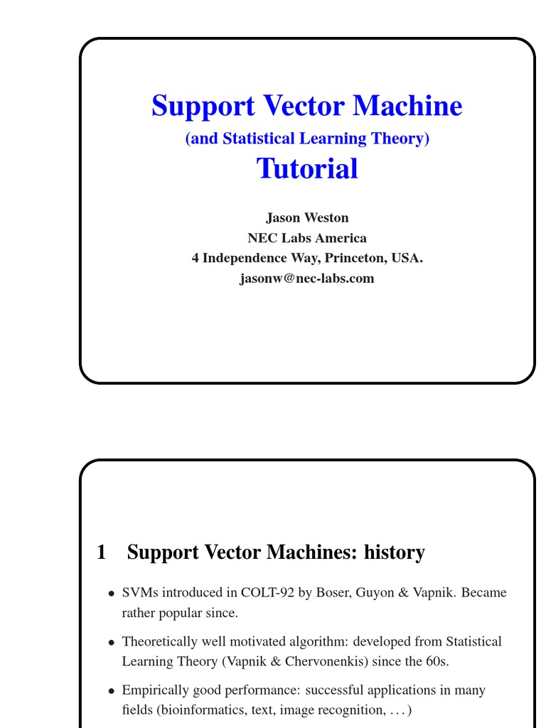 Jason SVM Tutorial | PDF