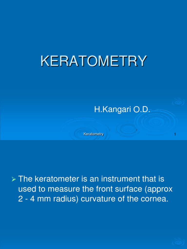Keratometry Procedure Overview | PDF | Lens (Optics) | Cornea