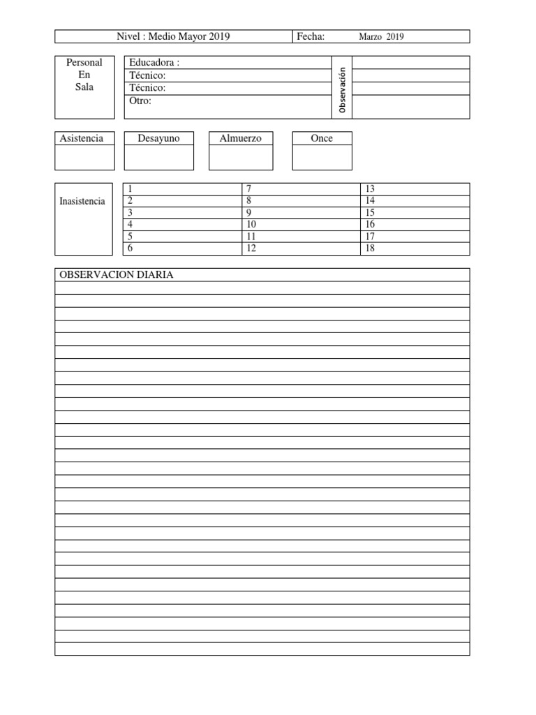 Bitacora Diaria Formato | PDF