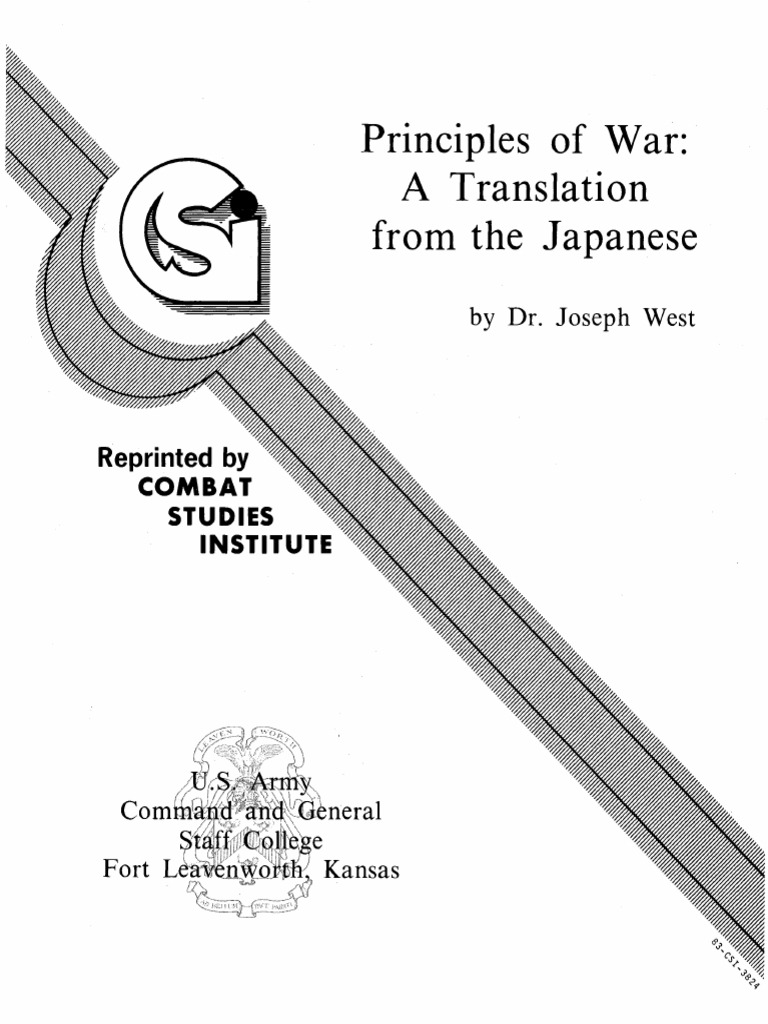 Principles of War: A Translation From The Japanese: by Dr. Joseph West ...