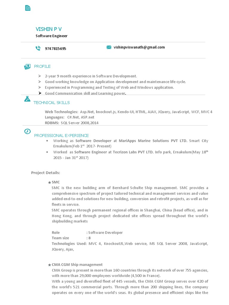 Vishin P V: Software Engineer | PDF | Ajax (Programming) | J Query