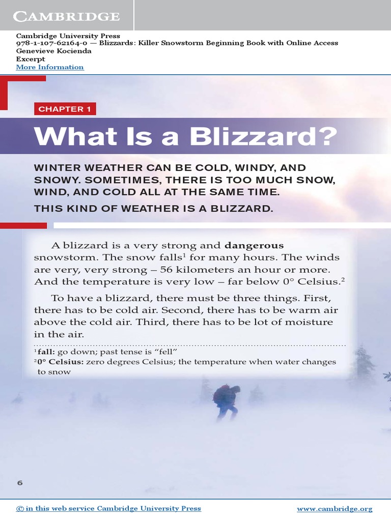 PET Reading Blizzard | PDF | Blizzards | Winter Storm