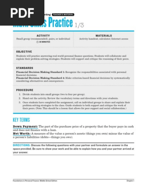 Math Skill Practice Answer