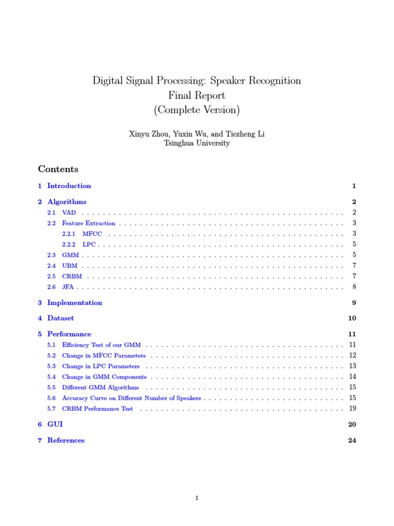 Final Report Complete PDF | PDF | Spectral Density | Speech Recognition