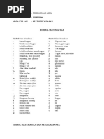 Daftar simbol matematika | PDF