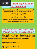 RD Sharma Class10 Ch3 LinearEquations | PDF