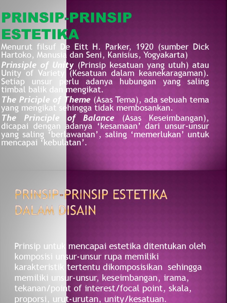 Prinsip Prinsip Estetika | PDF | Sains & Matematika