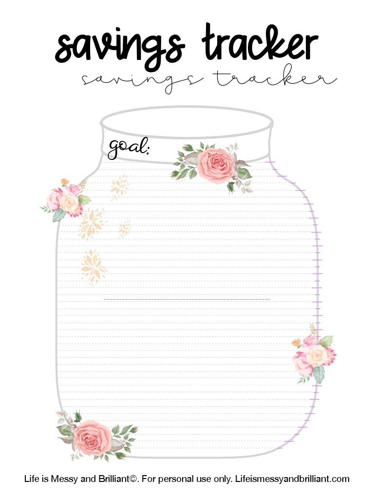 SAMPLE BULLET JOURNAL: Savings Tracker | PDF