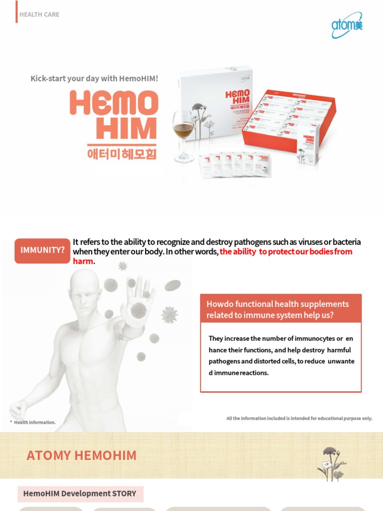 001-Product+PPT Hemohim 20150126 V1 ENG | PDF | Immune System | Medical ...