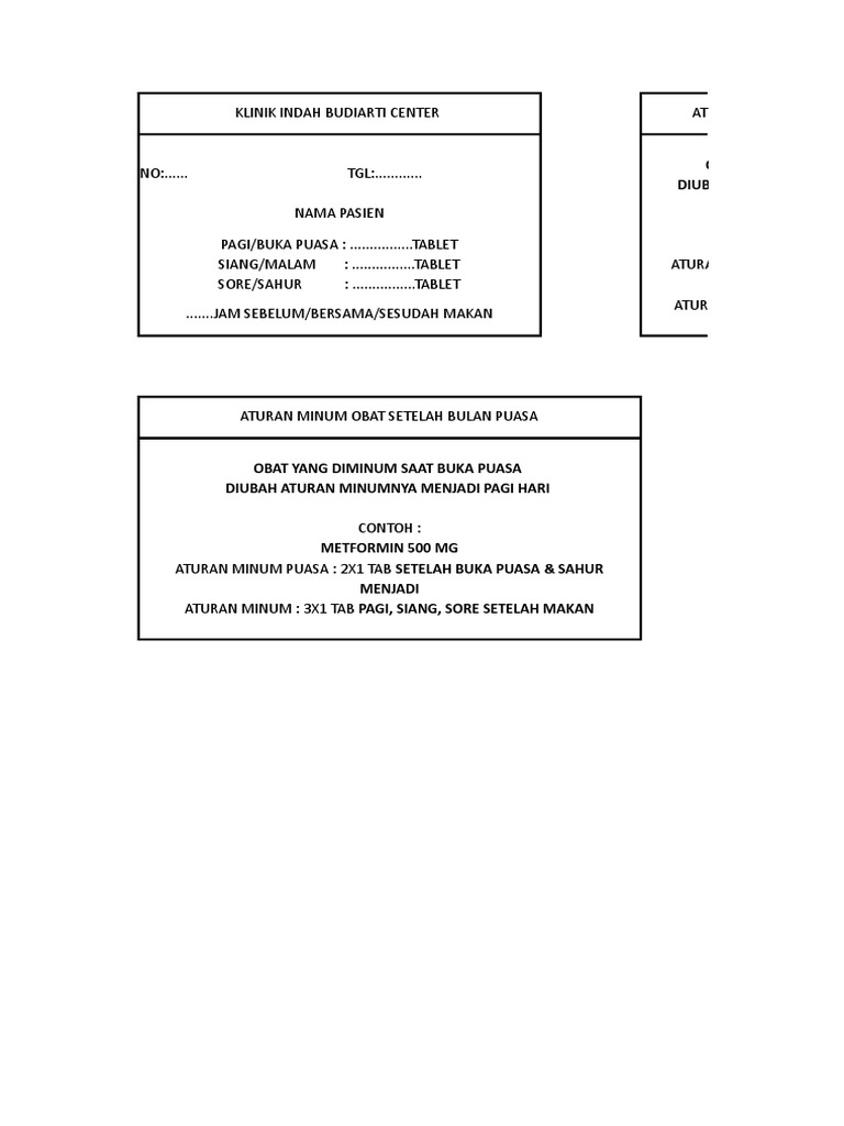 Etiket Obat DM | PDF