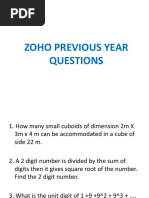 Zoho Round 3 Question Set | PDF | Databases | Spreadsheet