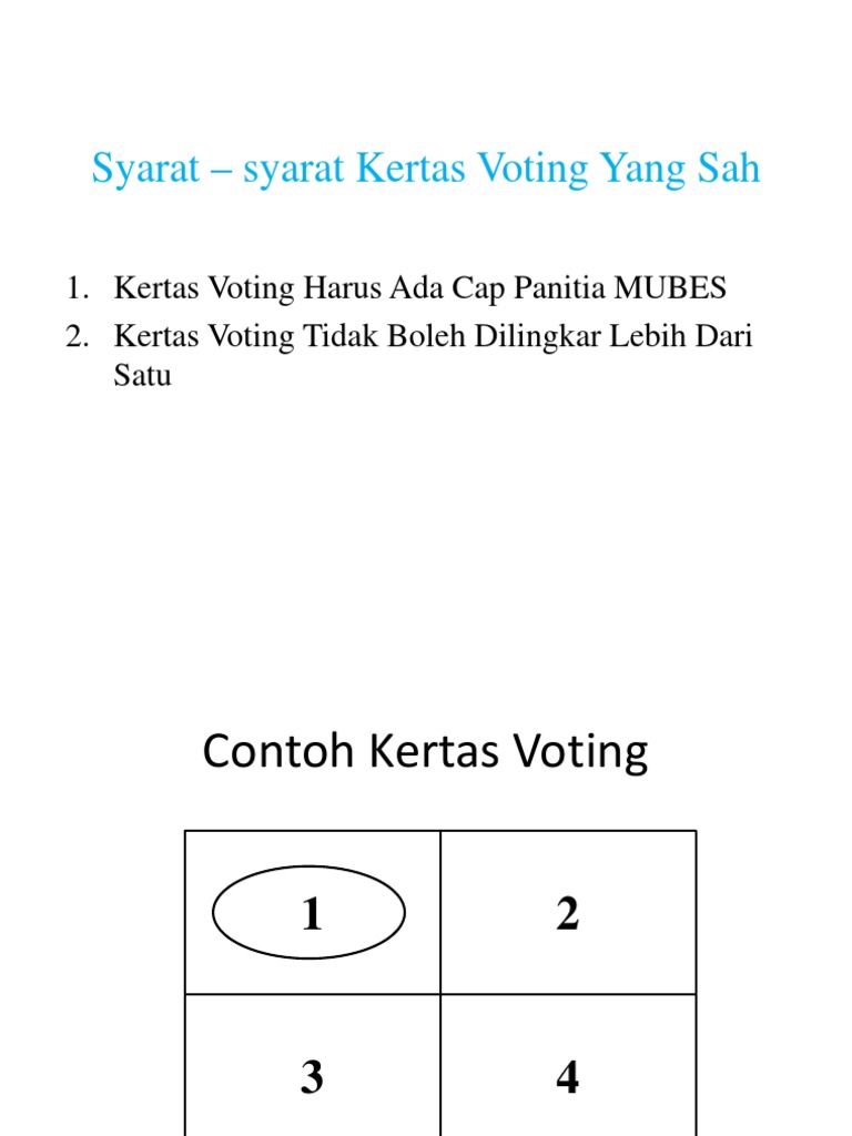 Contoh Kertas Voting Yang Benar-1 | PDF