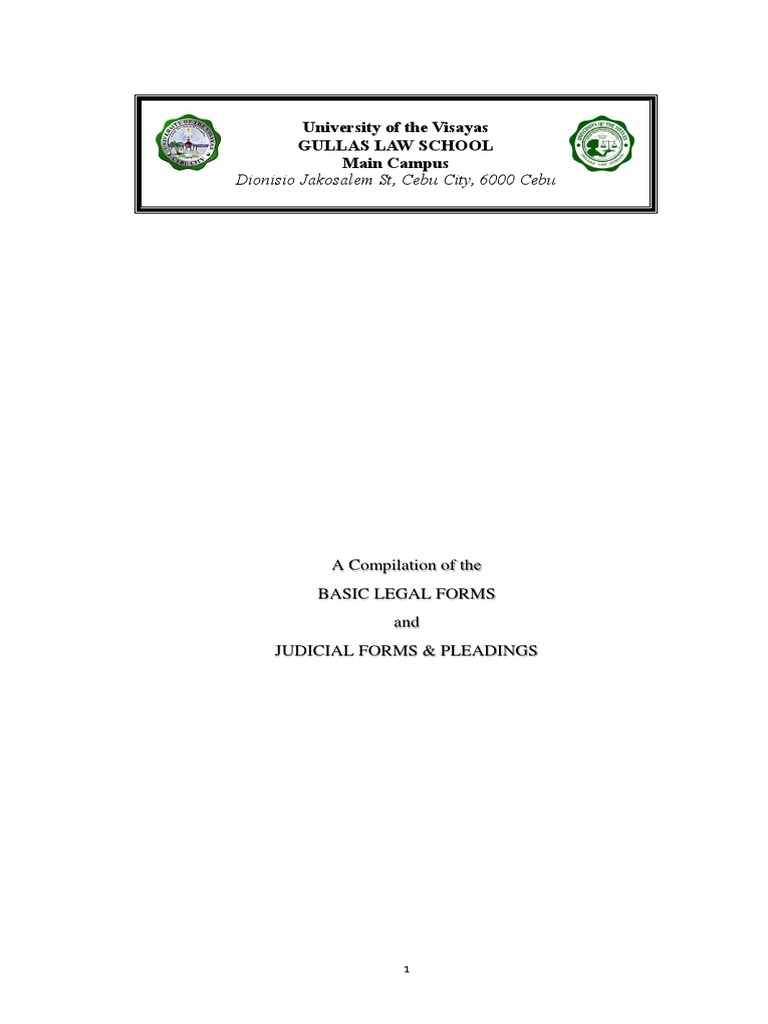 LEGAL FORMS - Class Compilation (LLB3 630-830) | PDF | Lease | Civil ...