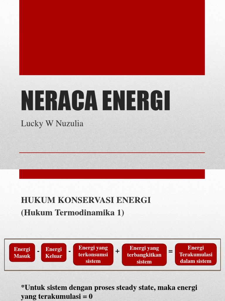 Neraca Energi dan Panas Reaksi | PDF