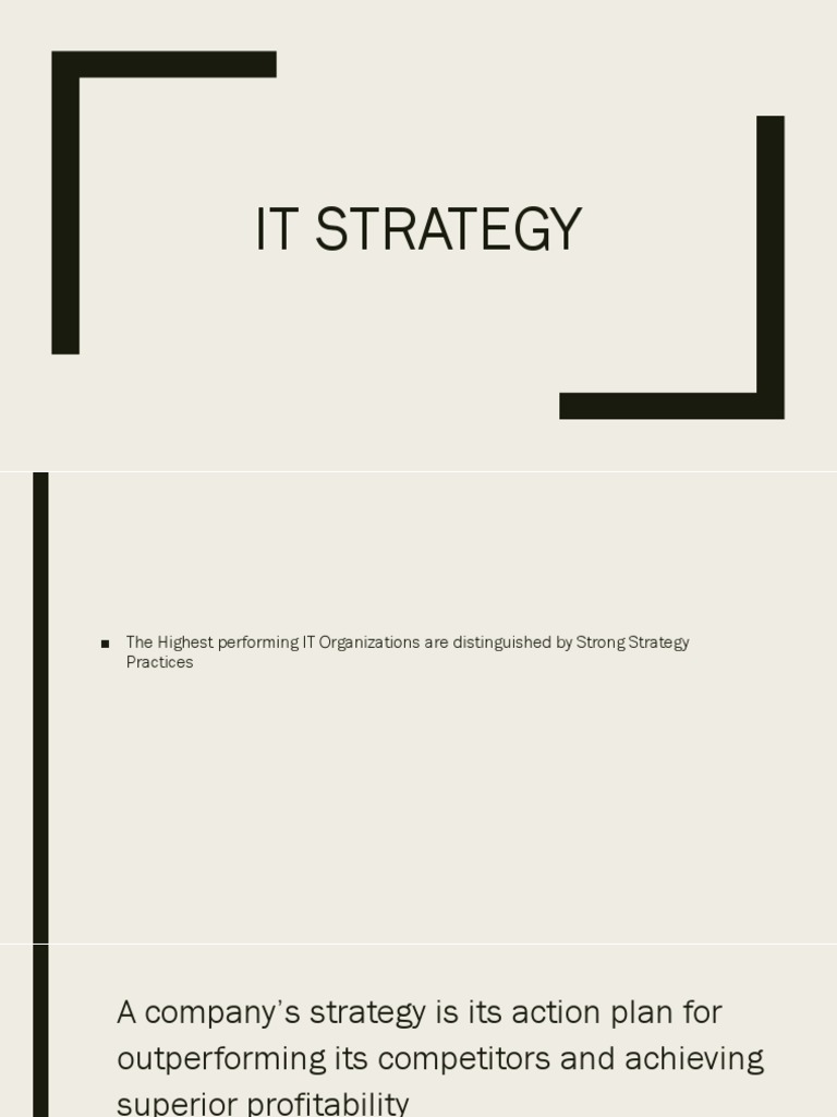 IT Strategy | PDF | Strategic Management | Customer Relationship Management