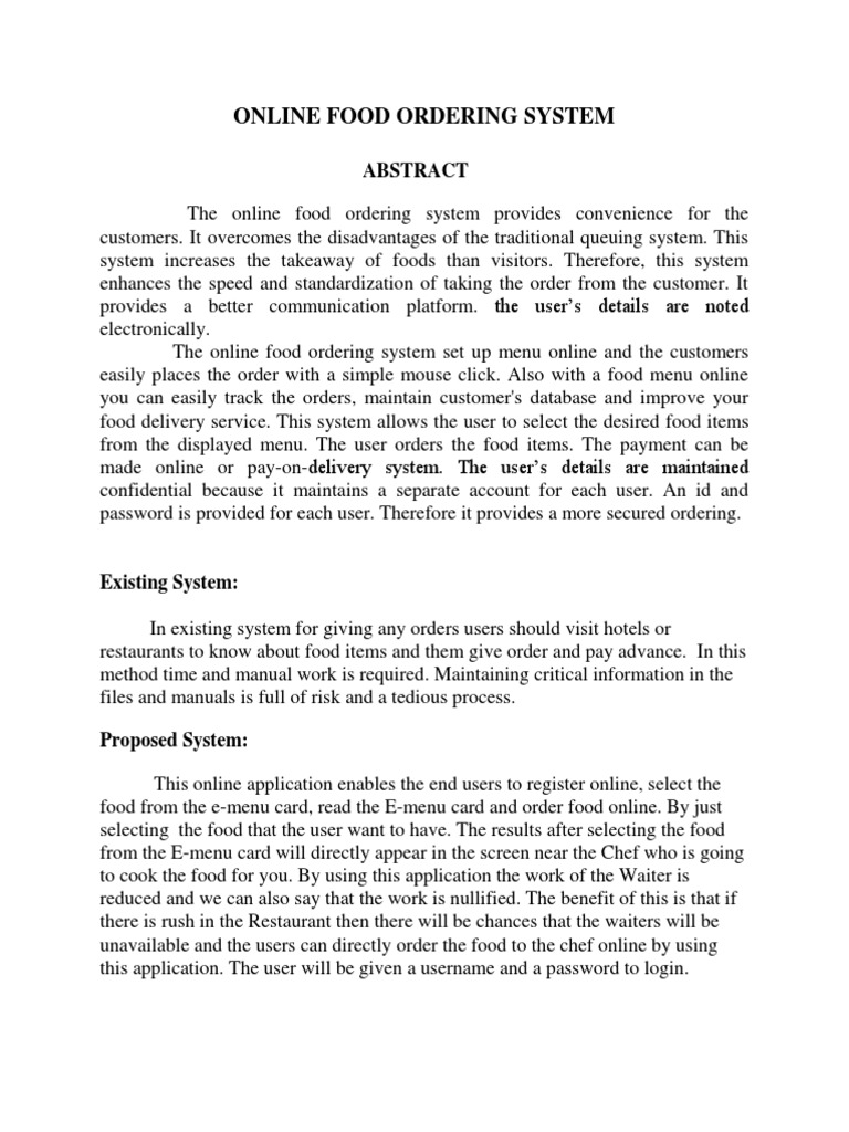 Online Food Ordering System | PDF | Menu | User (Computing)