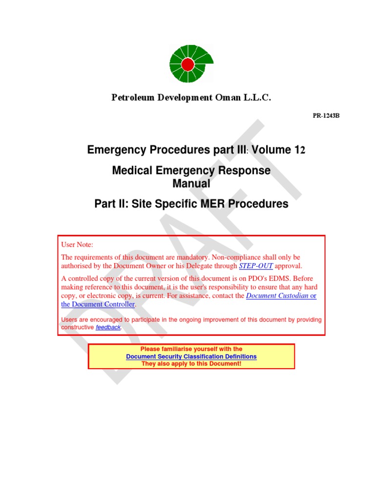 Emergency Procedures Part III - Vol 12 Medical Emergency Response ...