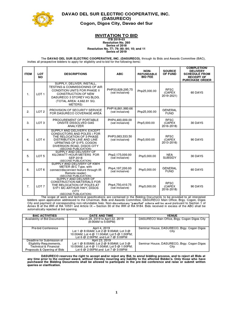 ITB No. 2019-03 | PDF | Government | Business