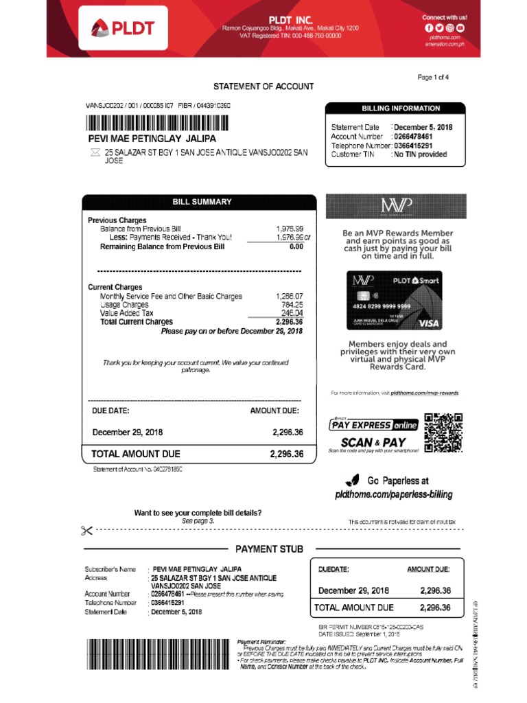 Bill Smart Pldt December