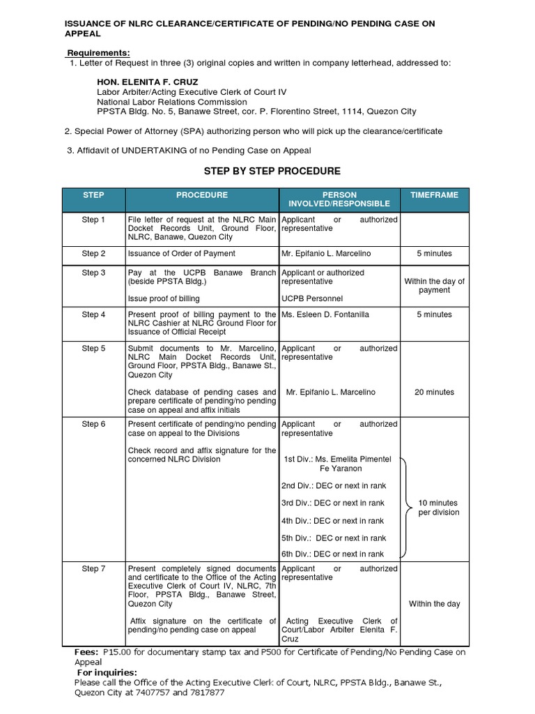 Issuance of Nlrc Clearance | Common Law | Social Institutions