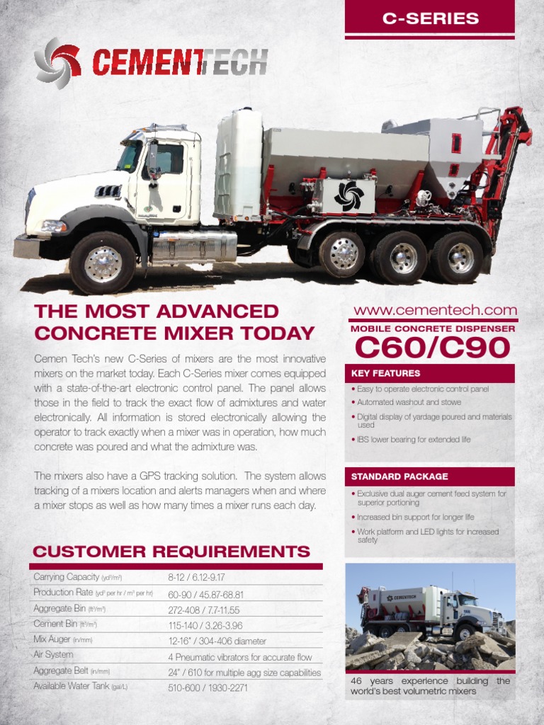 Cemen Tech C-Series Mixers Overview | PDF | Concrete | Cement