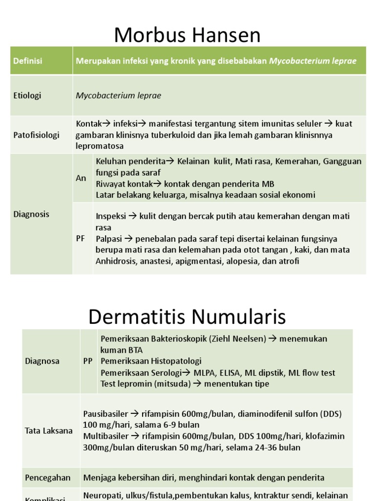 Morbus Hansen Dan Dermatitis Numularis | PDF