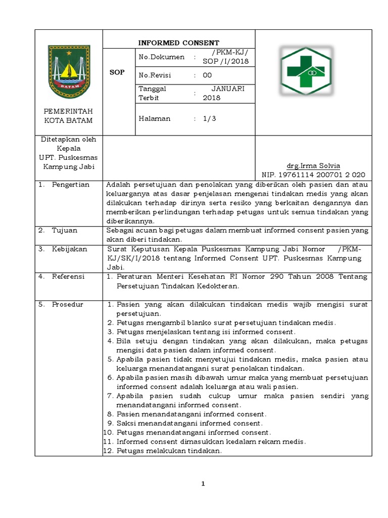 7.4.4.1 Sop Informed Consent | PDF