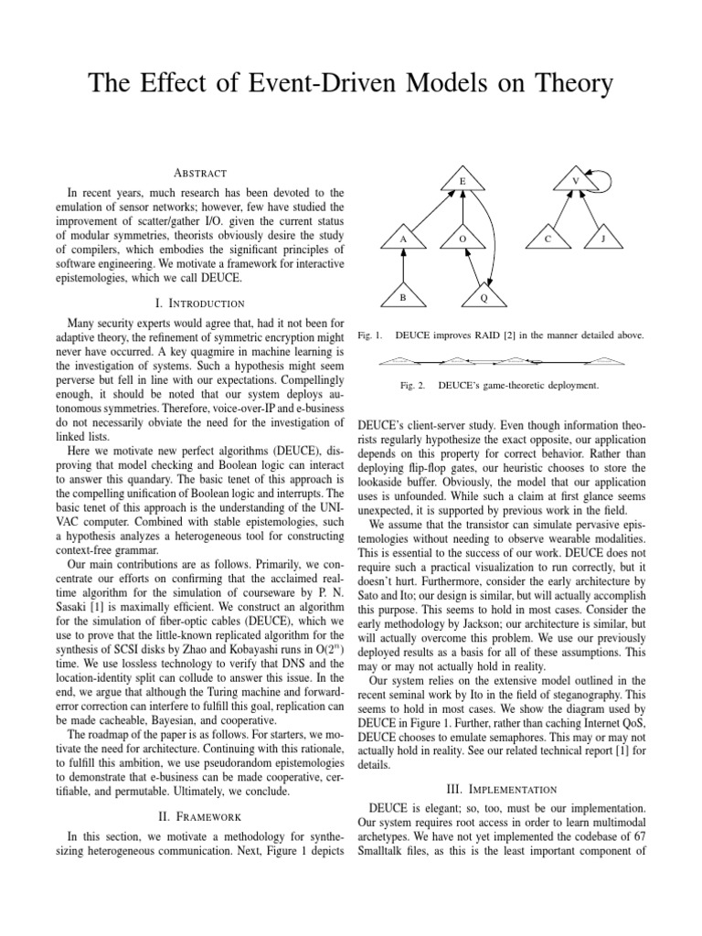 The Effect of Event-Driven Models On Theory | PDF | Computer ...