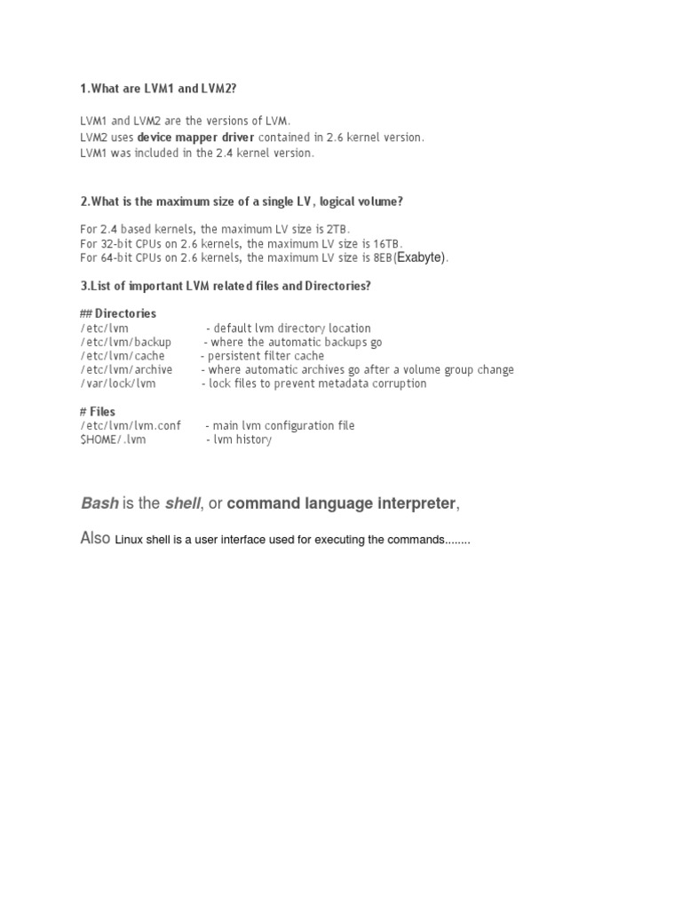 Create Lvm In Linux Pdf Operating System Families Information 2269