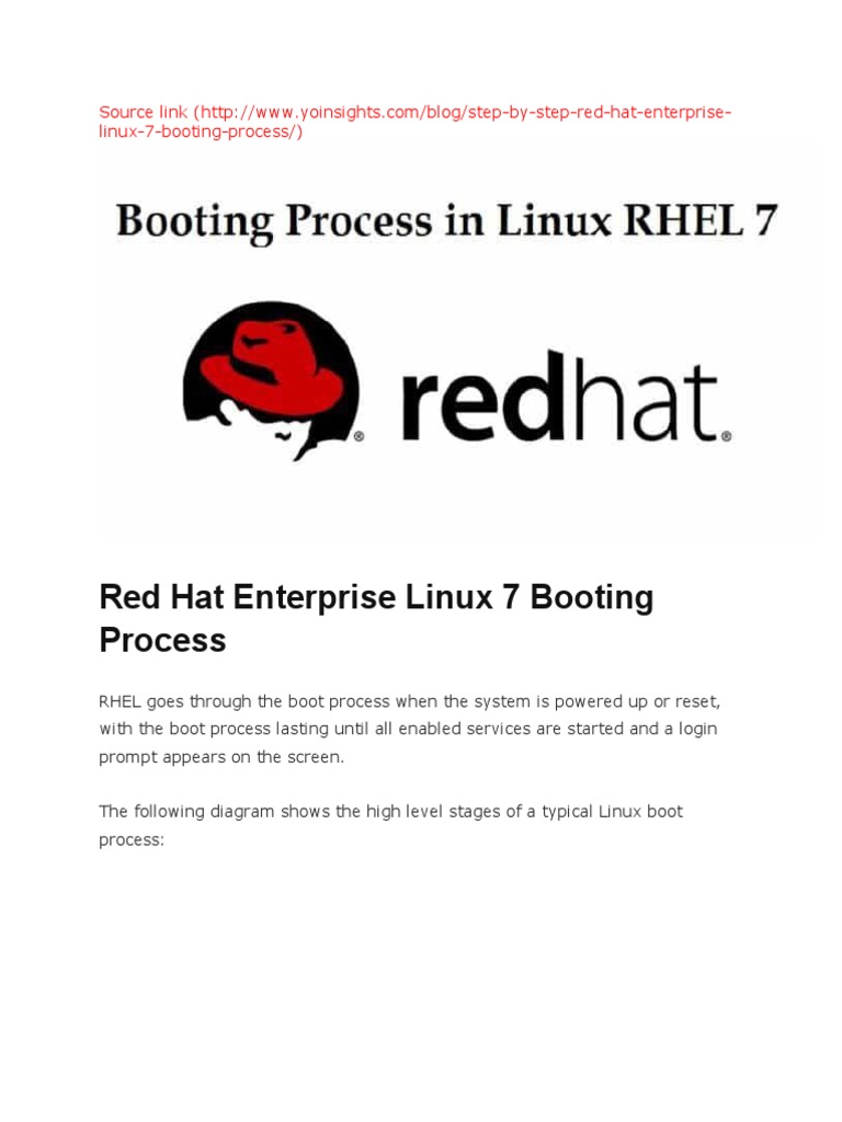 Redhat 7 Boot Process | PDF | Booting | Microcomputers