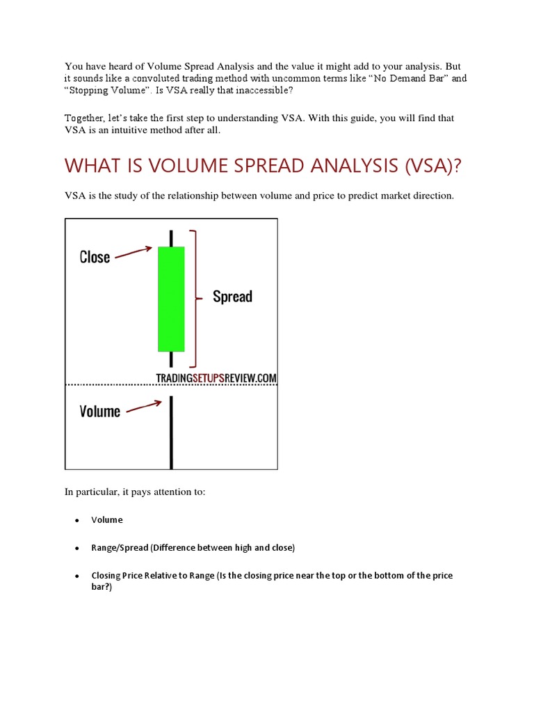 What Is Volume Spread Analysis (Vsa) ? | PDF | Foreign Exchange Market ...