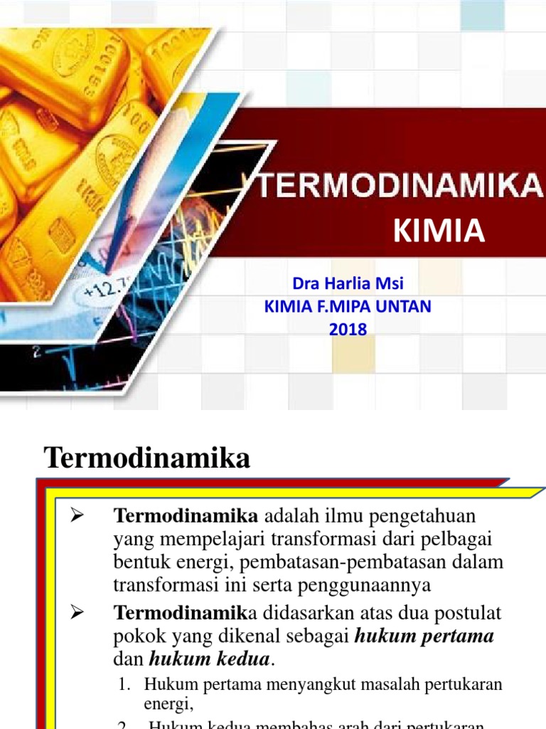 Termodinamika (Kimia Fisika) - 1 | PDF