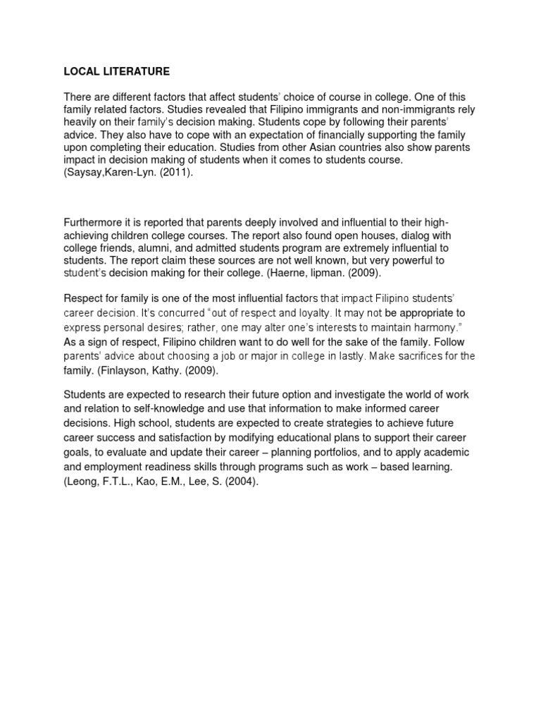 Local Literature | PDF | Behavior Modification | Learning