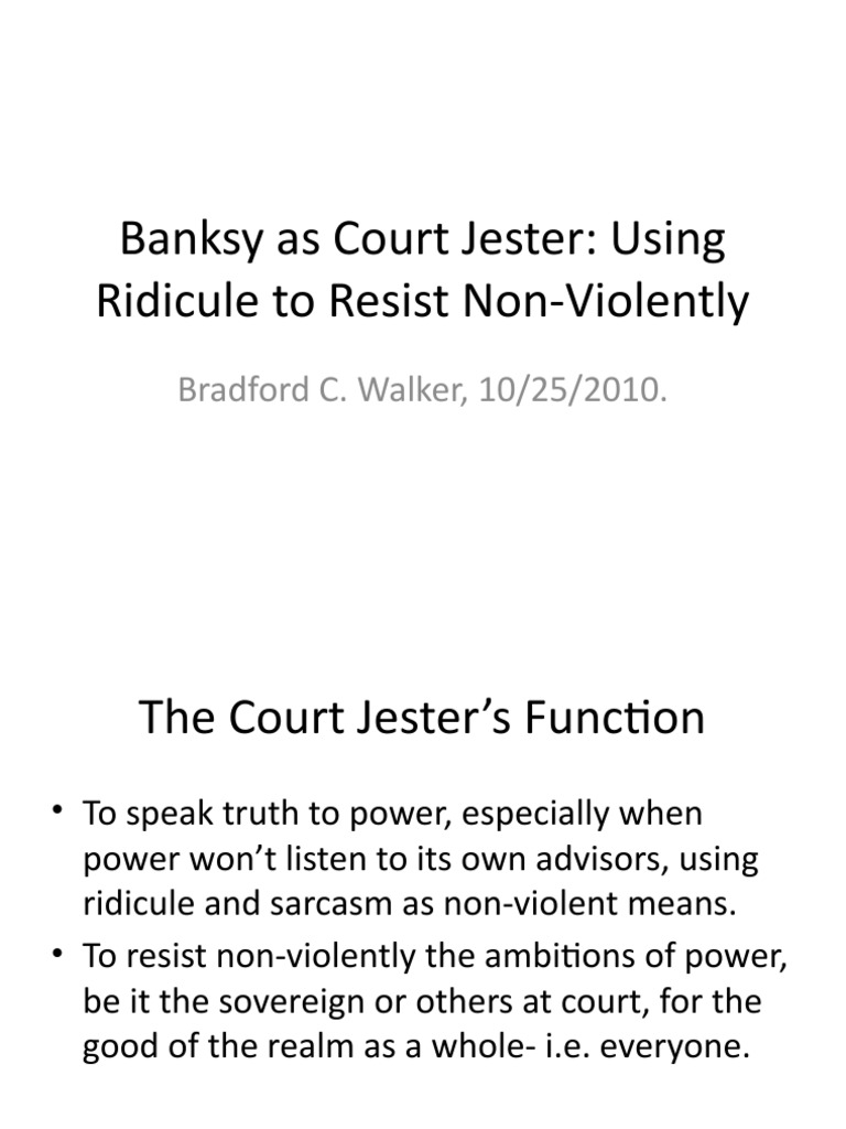 Banksy: The Art of Non-Violent Resistance | PDF