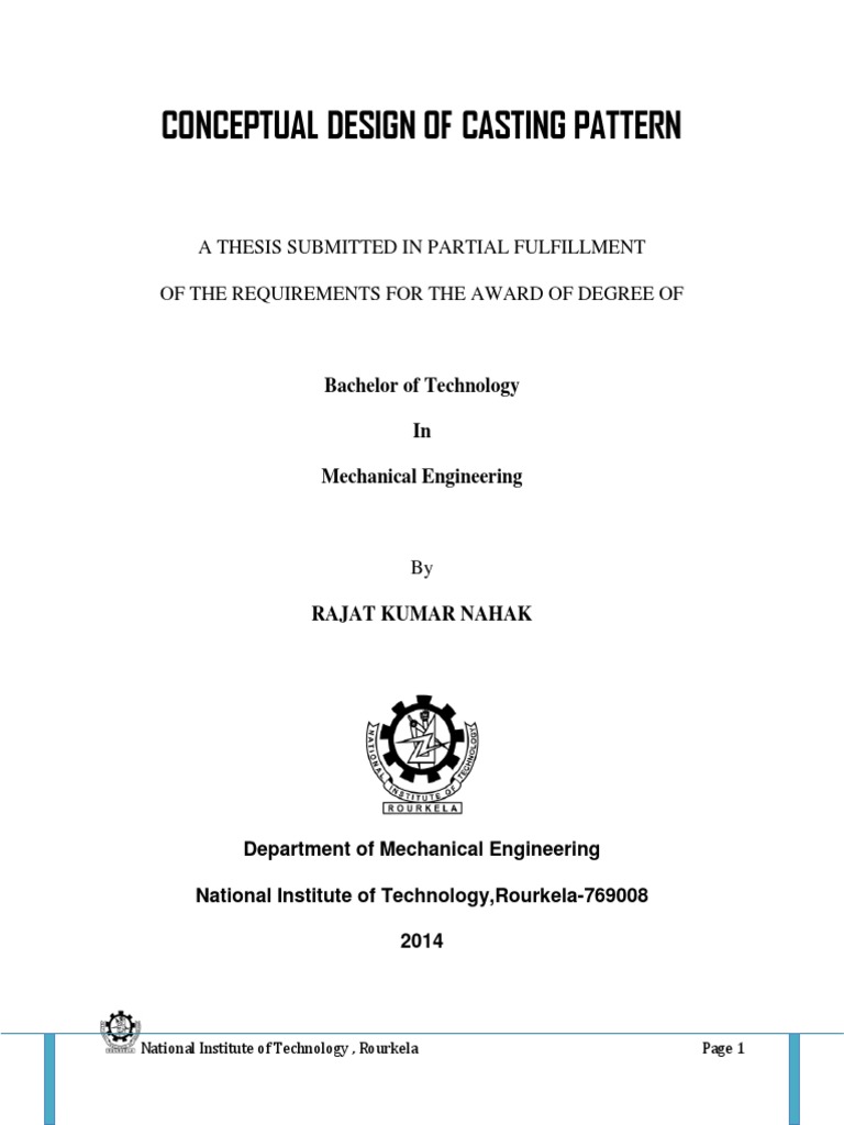 Conceptual Design of Casting Pattern | PDF | Casting (Metalworking ...