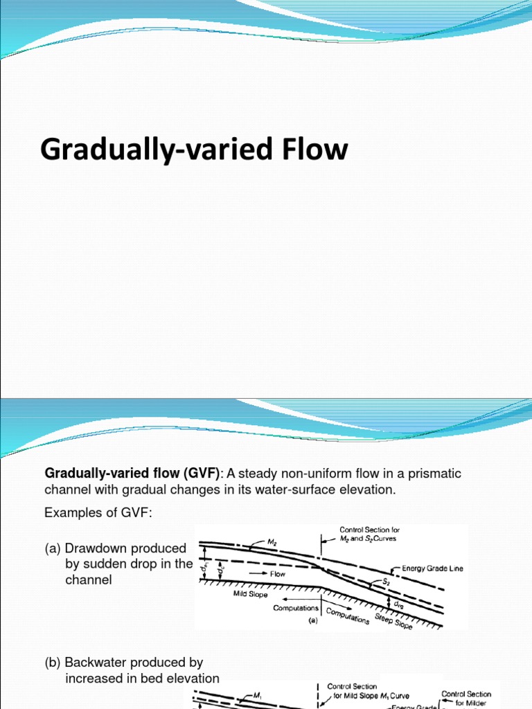 Gradually Varied Flow | Download Free PDF | Slope | Civil Engineering
